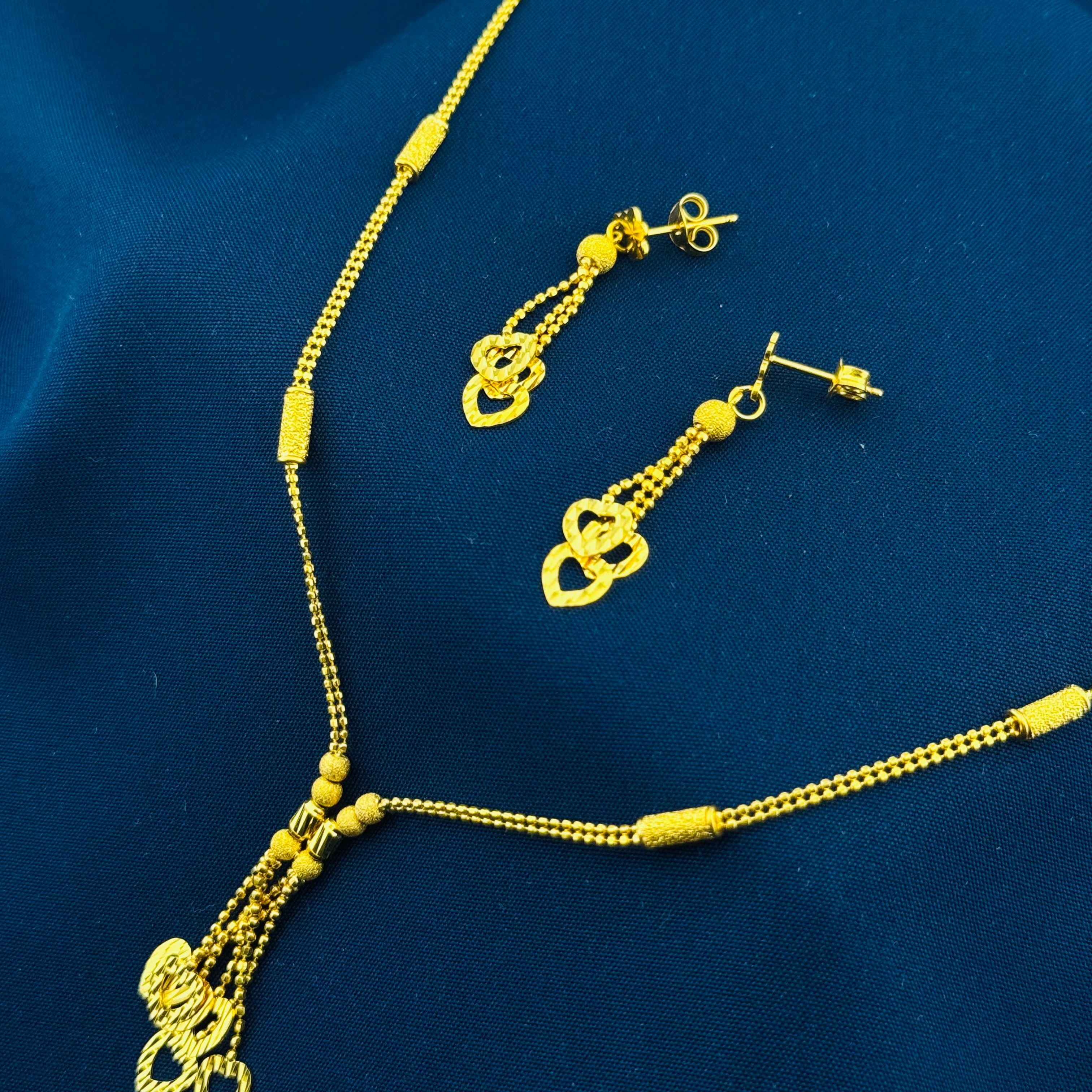 22k Solid Gold Ladies Set LS128 – Royal Dubai Jewellers